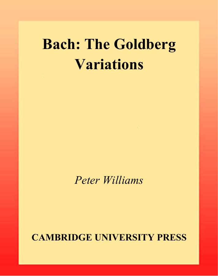 Goldberg Variations Complete J S Bach BWV 988 - Sheet Music Library (PDF)
