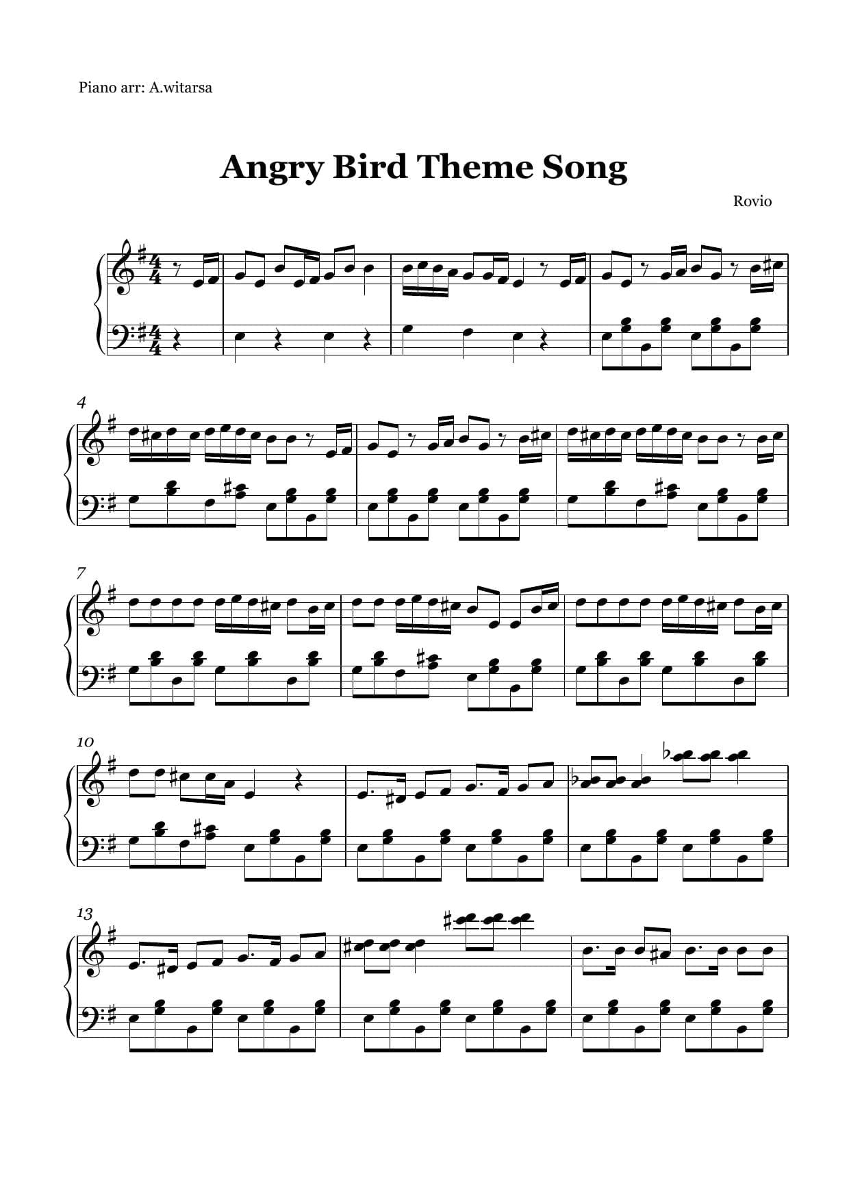 Video Games Sheet Music - Sheet Music Library (PDF)