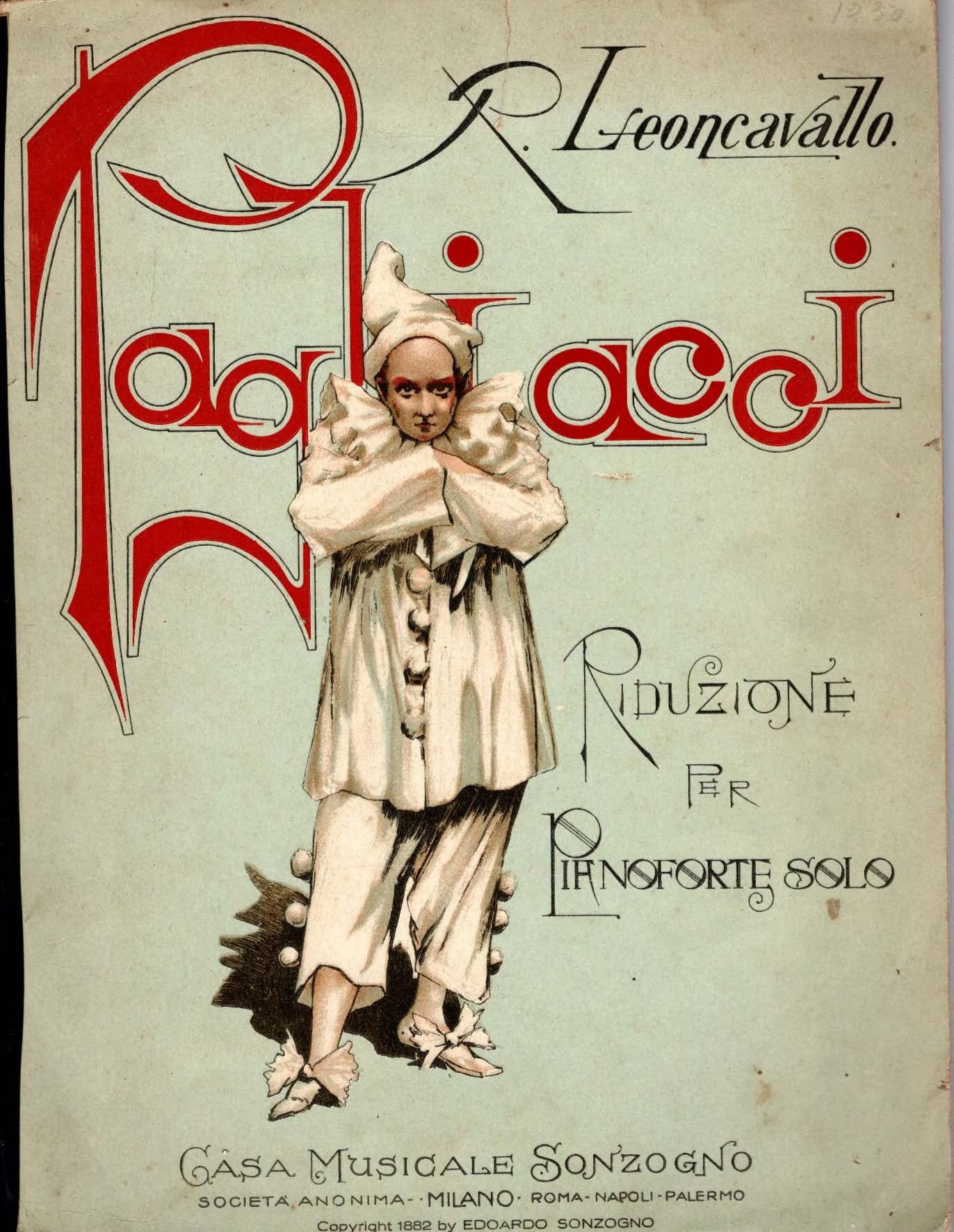 Leoncavallo Intermezzo from PAGLIACCI piano sheet music, Noten ...