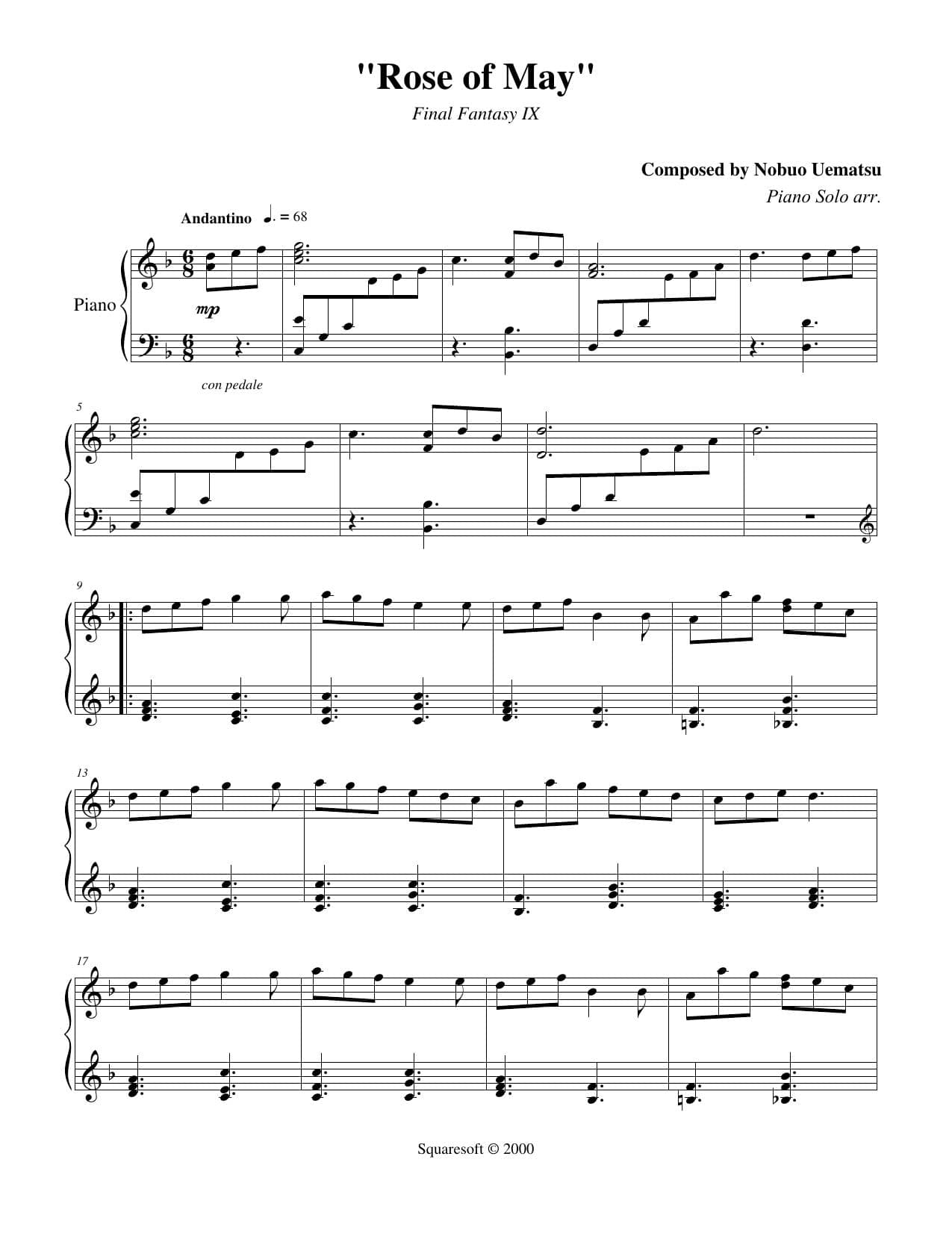 Video Games Sheet Music - Sheet Music Library (PDF)