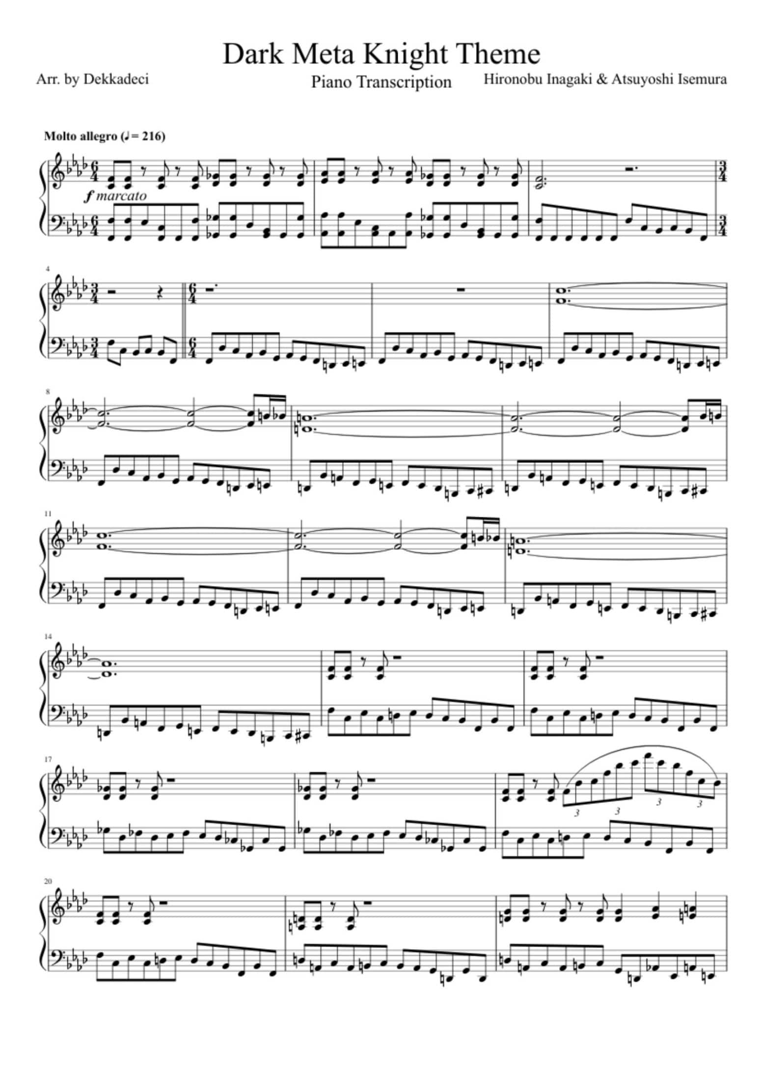Video Games Sheet Music - Sheet Music Library (PDF)